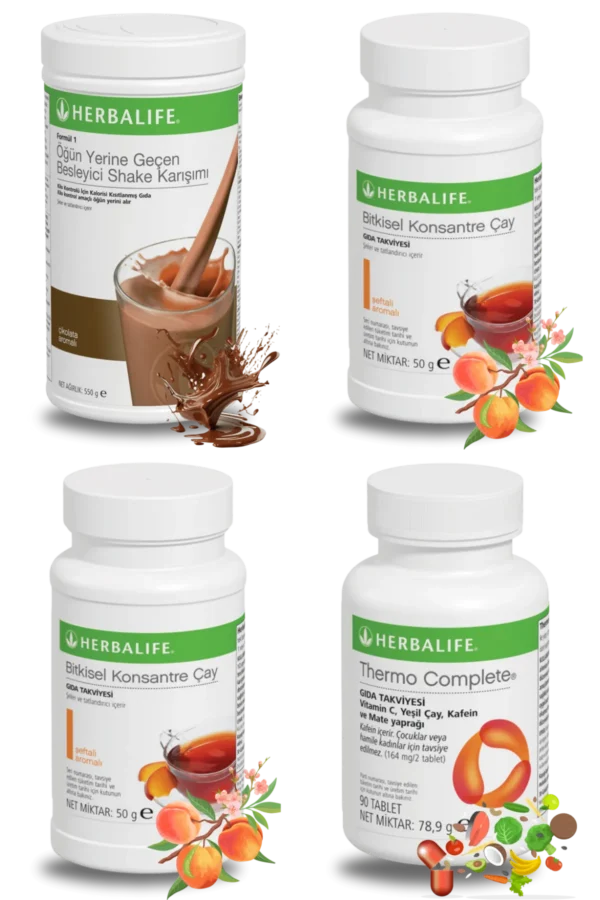 Herbalife Ürünleri Çay Şeftali Aromalı (2 adet) + Shake Çikolatalı ...